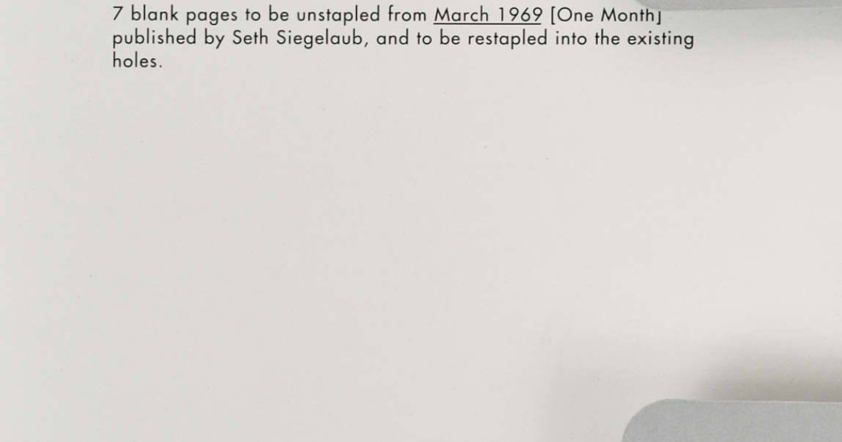 One Week – Yann Sérandour